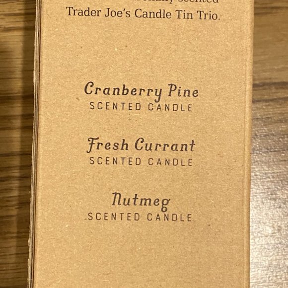 Trader Joe's | Accents | Trader Joes Candle Trio Soy Wax Blend Nutmeg Cranberry Fig New In Box ...